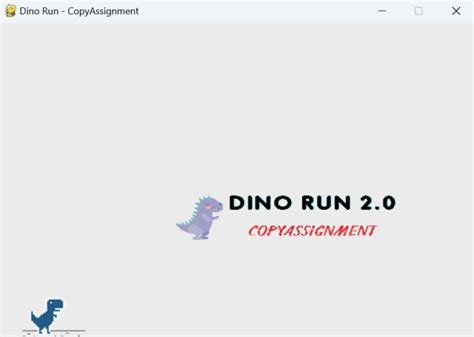 Creating Dino Game In Python Copyassignment
