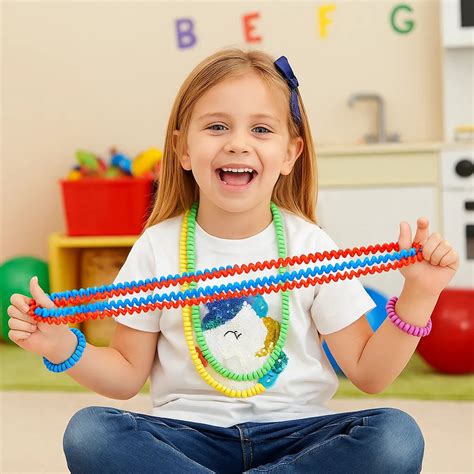 Chuit Chewlery Coil Necklace 6 Packsensory Spiral Necklacesspiral