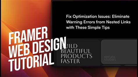 Fix Optimization Issues Eliminate Warning Errors From Nested Links