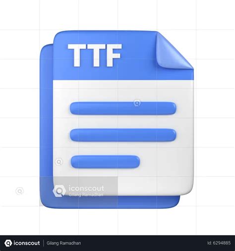 ttf file 3d icon download in png obj or blend format