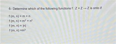 solved 4 ﻿determine which of the following functions