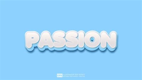 Premium Vector Passion Editable 3d Text Effect Font Illustration