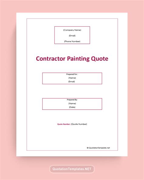 Free Contractor Quote Templates Customize And Print