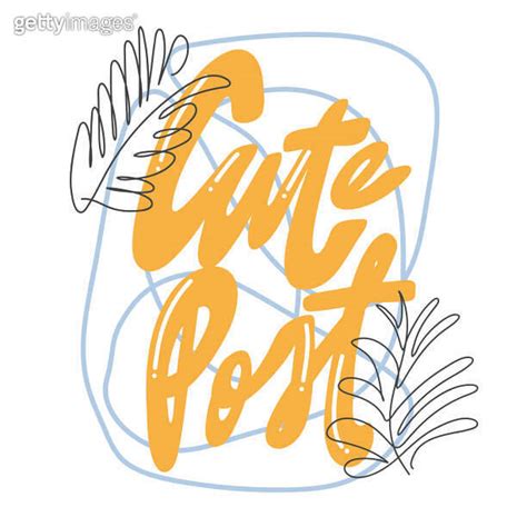 Cute Post Hand Drawn Lettering Logo For Social Media Content 이미지
