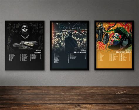 Rod Wave Poster Set Of 10 Album Poster Soulfly Pray 4 Love