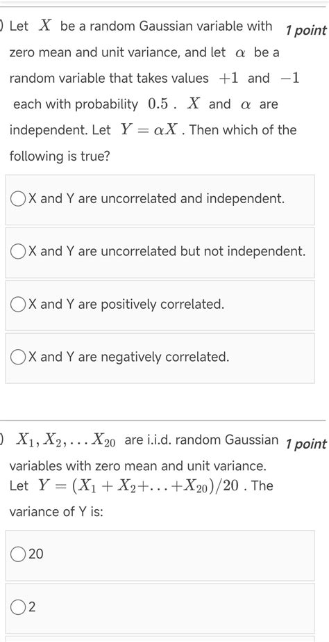 Let X Be A Random Gaussian Variable With Studyx