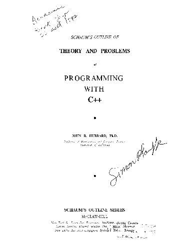 Solutions For Schaum S Outline Of Programming With C St By J R Hubbard Book Solutions