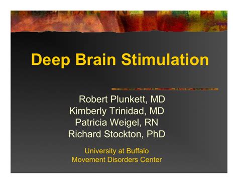 [ppt] deep brain stimulation for parkinsons disease approved