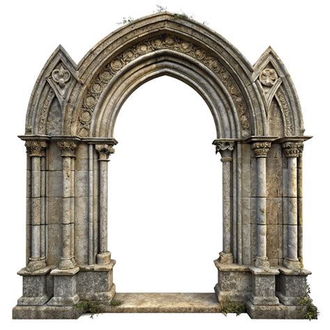 Ancient Stone Archway Entrance Gothic Architecture Medieval Style Building 59050856 Png