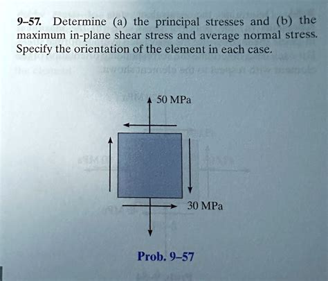 solved 9 57 determine a the principal stresses and b the maximum