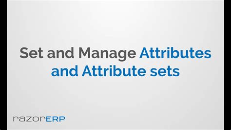 Set And Manage Inventory Attributes And Attribute Sets Youtube