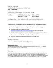 Fundamentals Of Autonomous Robots Lab Wall Following Experiment Course Hero