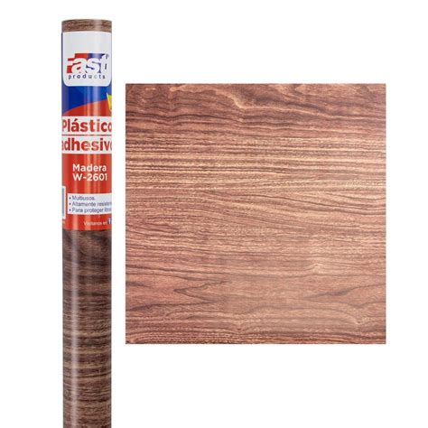 Plastico Adhesivo Fast Rollo 45cmx3m W 2601 Madera Pacifiko Guatemala