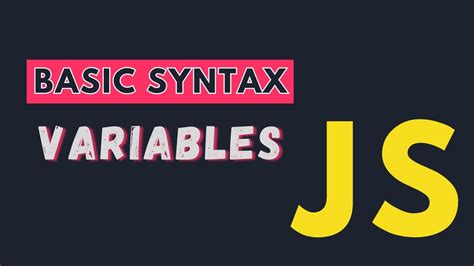 Basic Syntax And Variables Mastering Javascript Youtube