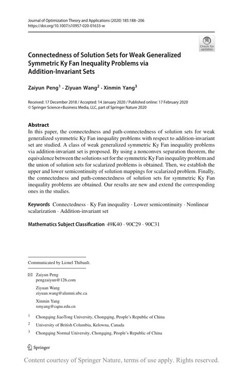 Connectedness Of Solution Sets For Weak Generalized Symmetric Ky Fan