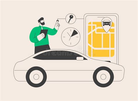 Carsharing Service Abstract Concept Vector Illustration Stock Vector Illustration Of Yellow