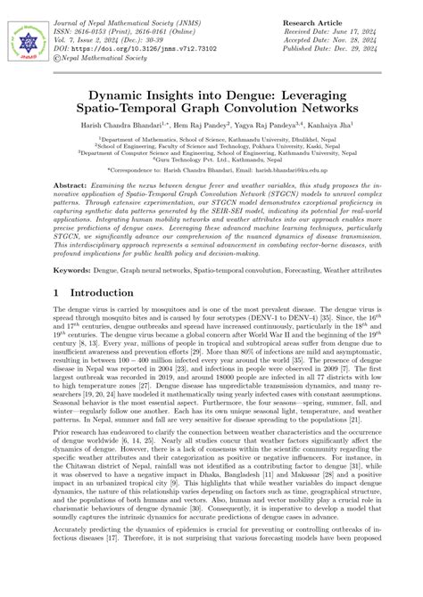 Pdf Dynamic Insights Into Dengue Leveraging Spatio Temporal Graph