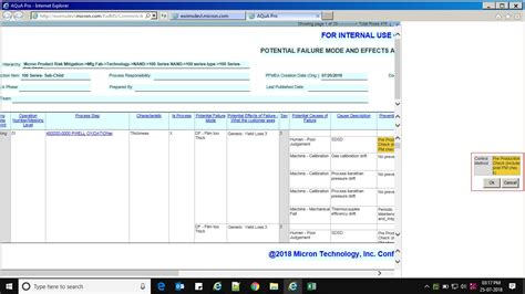 bug 6841 pfmea by clicking on preventive control cell its showing