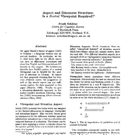 Aspect And Discourse Structure Is A Neutral Viewpoint Required Acl