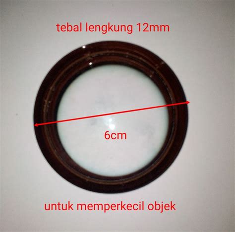 LENSA CEKUNG PROYEKTOR LCD OHP DIY MEMEPRKECIL OBJEK DIAMETER CM TEBAL MM BEKAS GARANSI