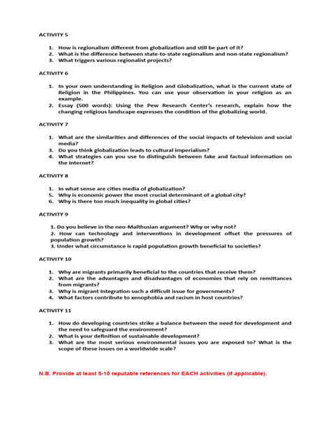 tcw final requirementsdocx pdf critical thinking globalization