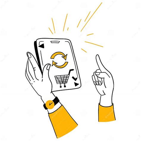 Online Shopping Shop Ordering And Payment Hands Holding Tablet