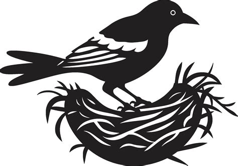 Weaver S Wings Vector Nest Symbol Nest Genius Black Bird Emblem 36346973 Vector Art At Vecteezy