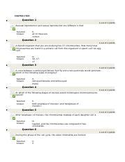 CHAPTER TEST Docx CHAPTER TEST Question Out Of Points Asexual Reproduction And