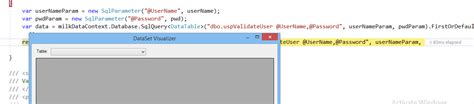 C Linq Query To Execute Stored Procedure With Return Type As