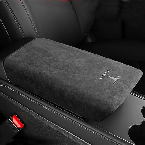Alcantara Model 3 And Y Armrest Center Console Cover Protector Tlyard