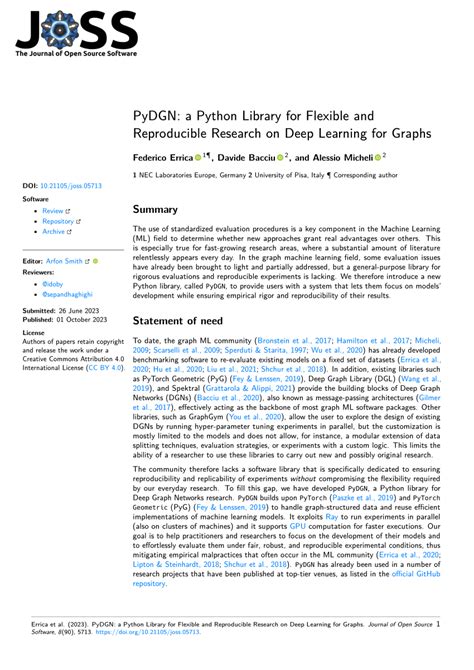PDF PyDGN A Python Library For Flexible And Reproducible Research On Deep Learning For Graphs