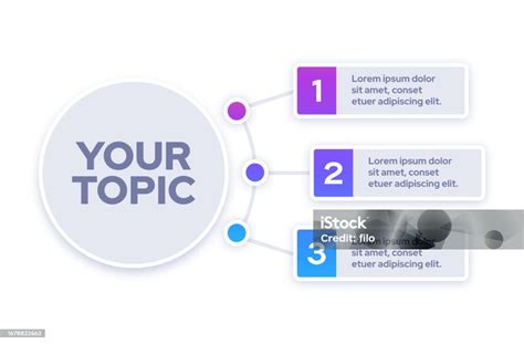 Infographic Three Subcategories Design Stock Illustration Download Image Now Three Objects