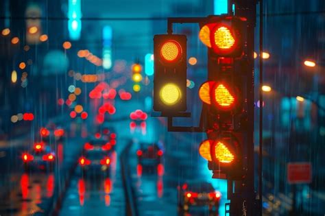 Premium Photo Smart City Traffic Lights Optimizing Flow