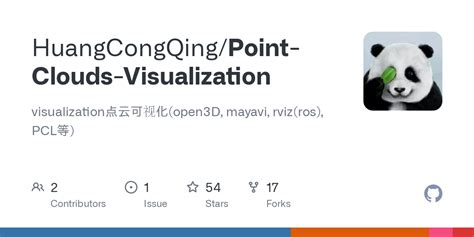 GitHub HuangCongQing Point Clouds Visualization visualization点云可视化 open D mayavi rviz ros