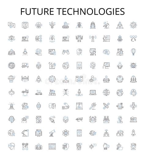 Quantum Computing Line Icons Collection Quantum Computing Qubit Superposition Entanglement