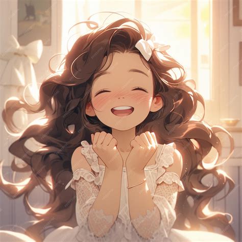 Anime Girl With Curly Brown Hair