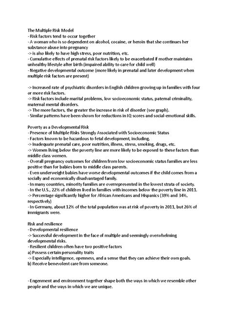 The Multiple Risk Model The Multiple Risk Model Risk Factors Tend To Occur Together A Woman