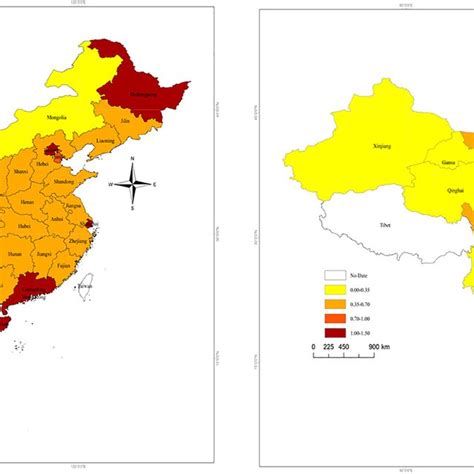 Spatio Temporal Maps Of Green Economic Efficiency In China 2004 And