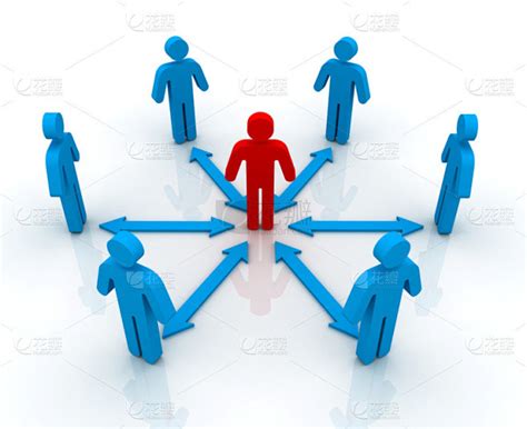 人类连接概念 3d 图