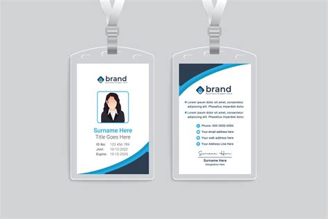 Elegant Shape Id Card Template 50100198 Vector Art At Vecteezy