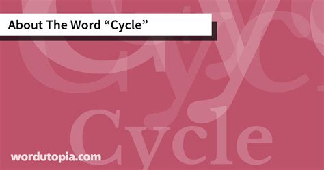 About The Word Cycle Wordutopia
