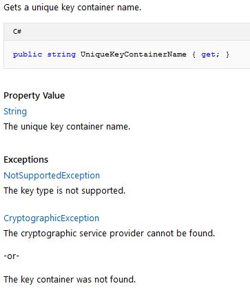 System Security Cryptography Does Not Provide A Way To Handle NTE BAD KEY STATE Issue