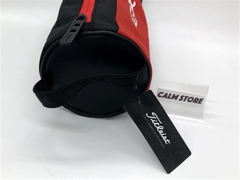 Titleist Golf Round Ball Case Pouch Bag 2023 Next Gen Ta23ngvpk Red Bk