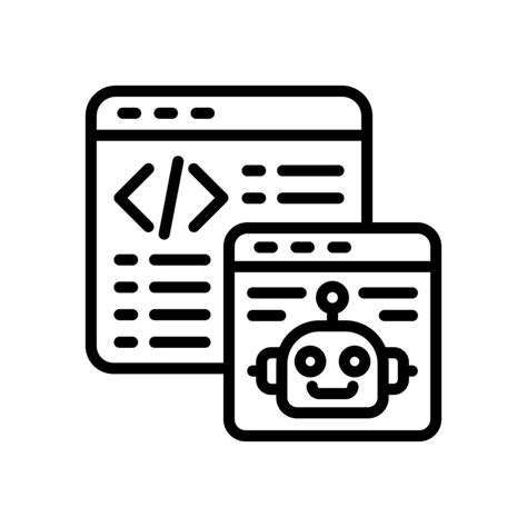 Ai Coding Icon In Vector Illustration 23752888 Vector Art At Vecteezy