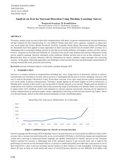 Pdf View Of Analysis On Text For Sarcasm Detection Using Machine Learning Survey