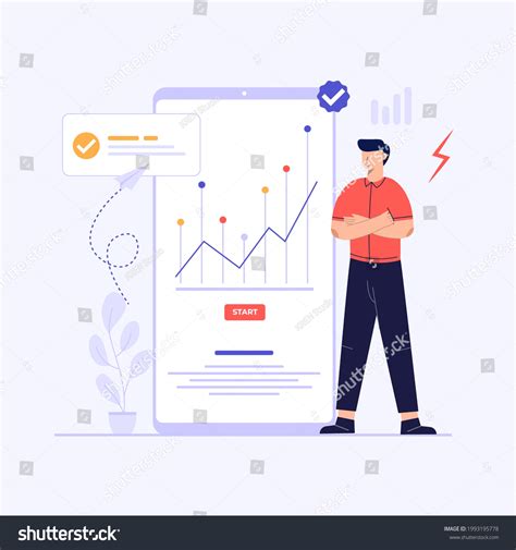Man Analyzing Data Conceptual Design Ilustration Stock Vector Royalty Free