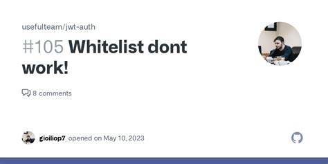 Whitelist Dont Work · Issue 105 · Usefulteam Jwt Auth · Github