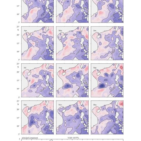 The First Cseof Mode Of The Ssh In The Scs The 12 Month Spatial