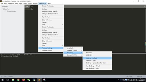 sublime text3 配置anaconda python环境 sublime anaconda csdn博客