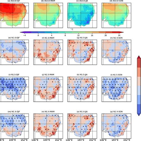 Spatial Pattern Of Maximum Temperature °c From Australian Gridded